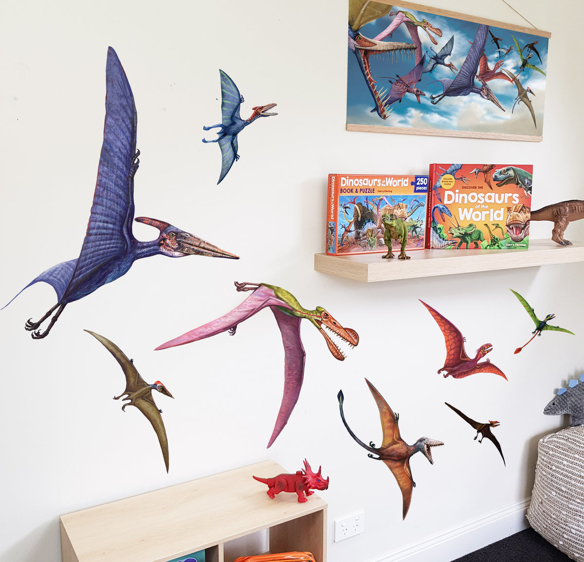 Dinosaur Flyers - Wall Sticker Pack – Garryflemingart